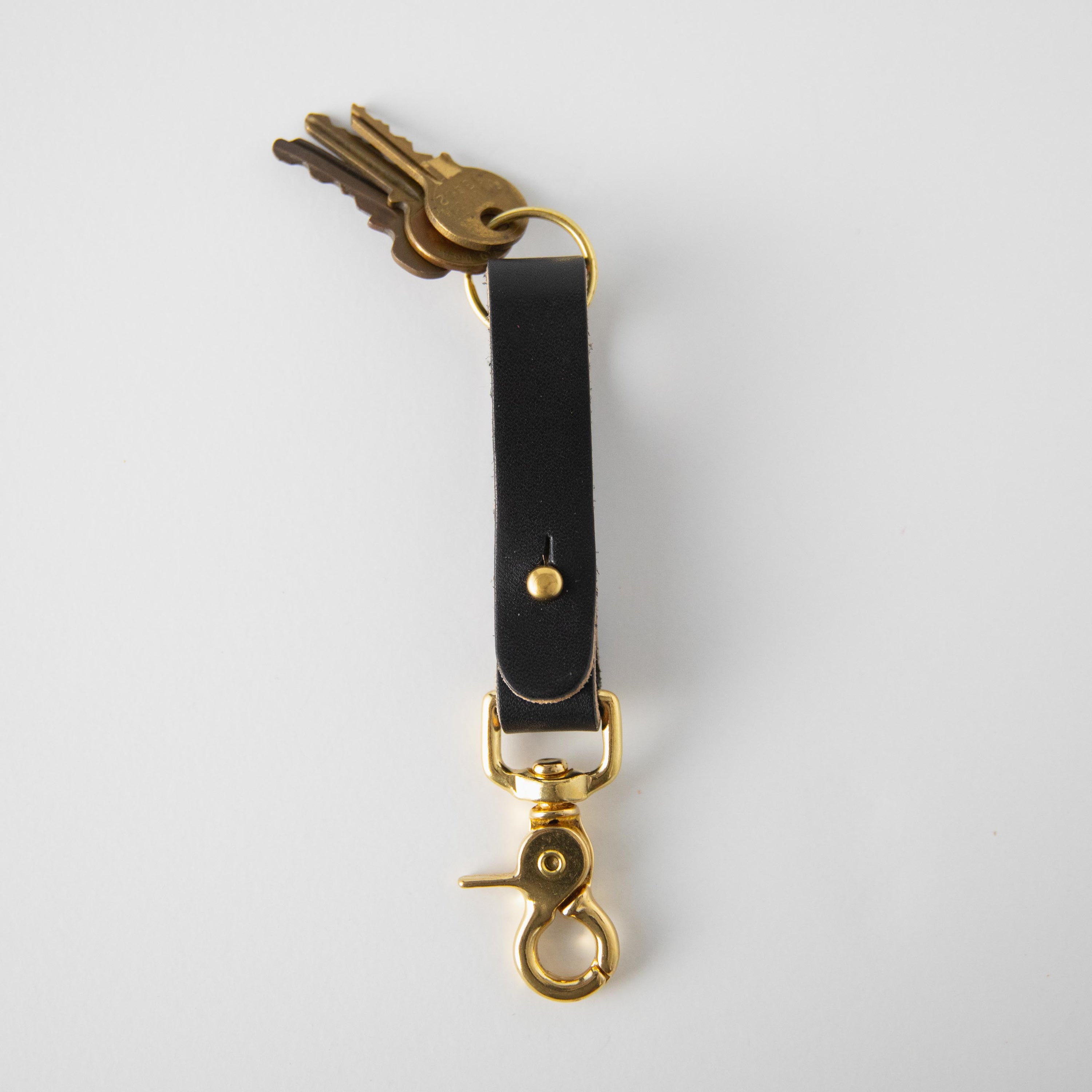 Leather Keychains: Black Key Lanyard | Leather key rings by KMM & Co.