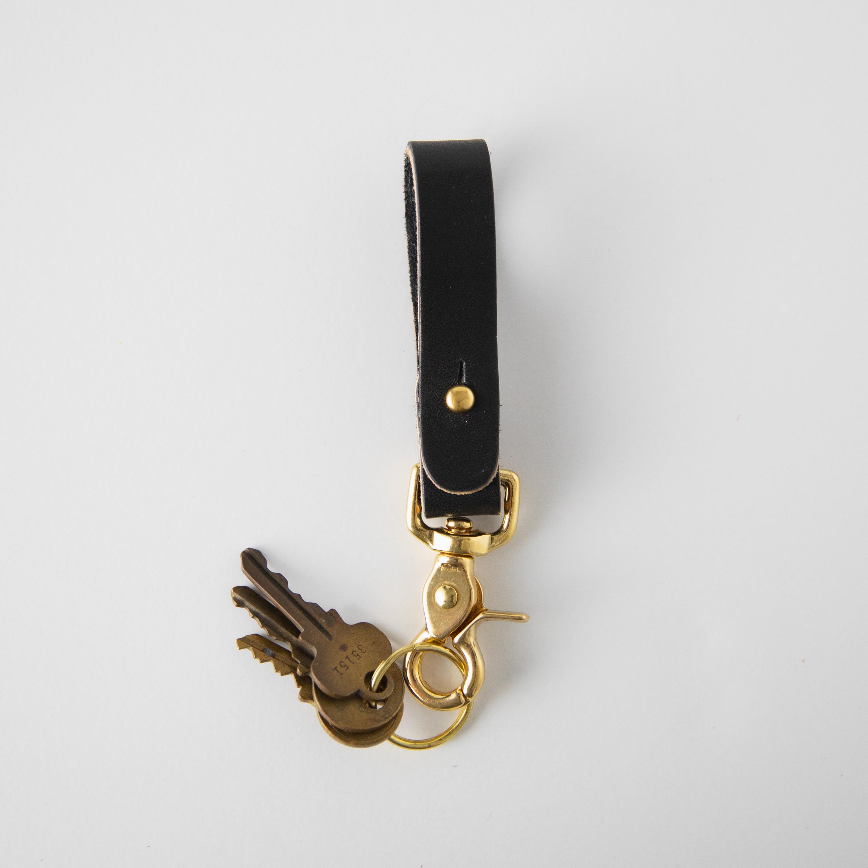 Leather Keychains: Black Key Lanyard | Leather key rings by KMM & Co.