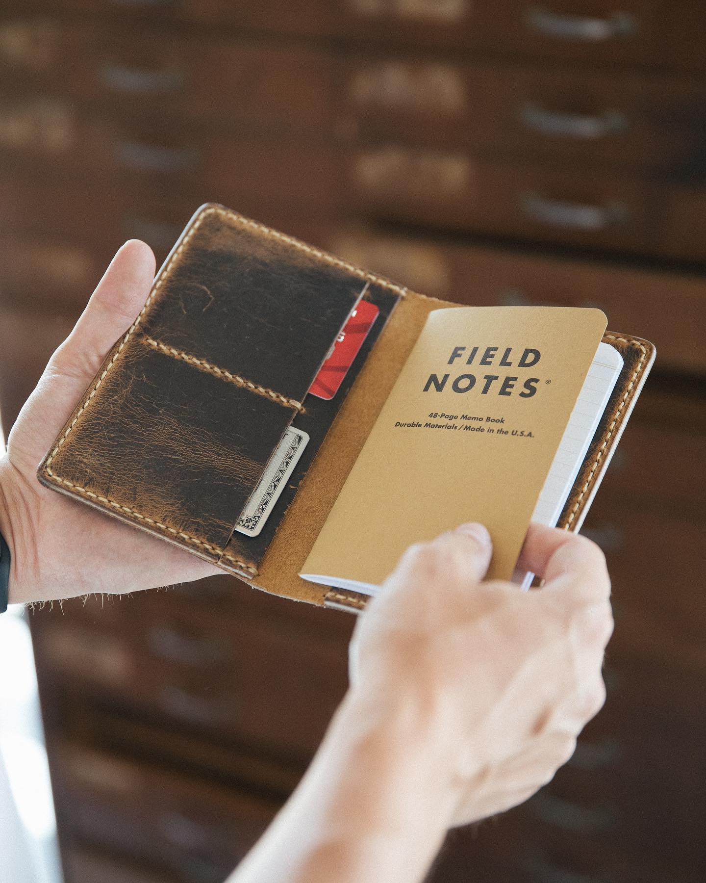 Leather Mens Wallet: Olive Green Notebook Wallet | wallets by KMM & Co ...