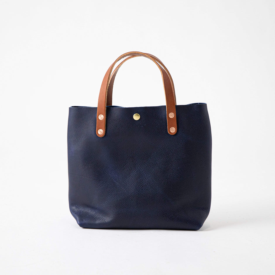 Leather Mini Tote Bag | leather tote purse made in USA – KMM & Co.