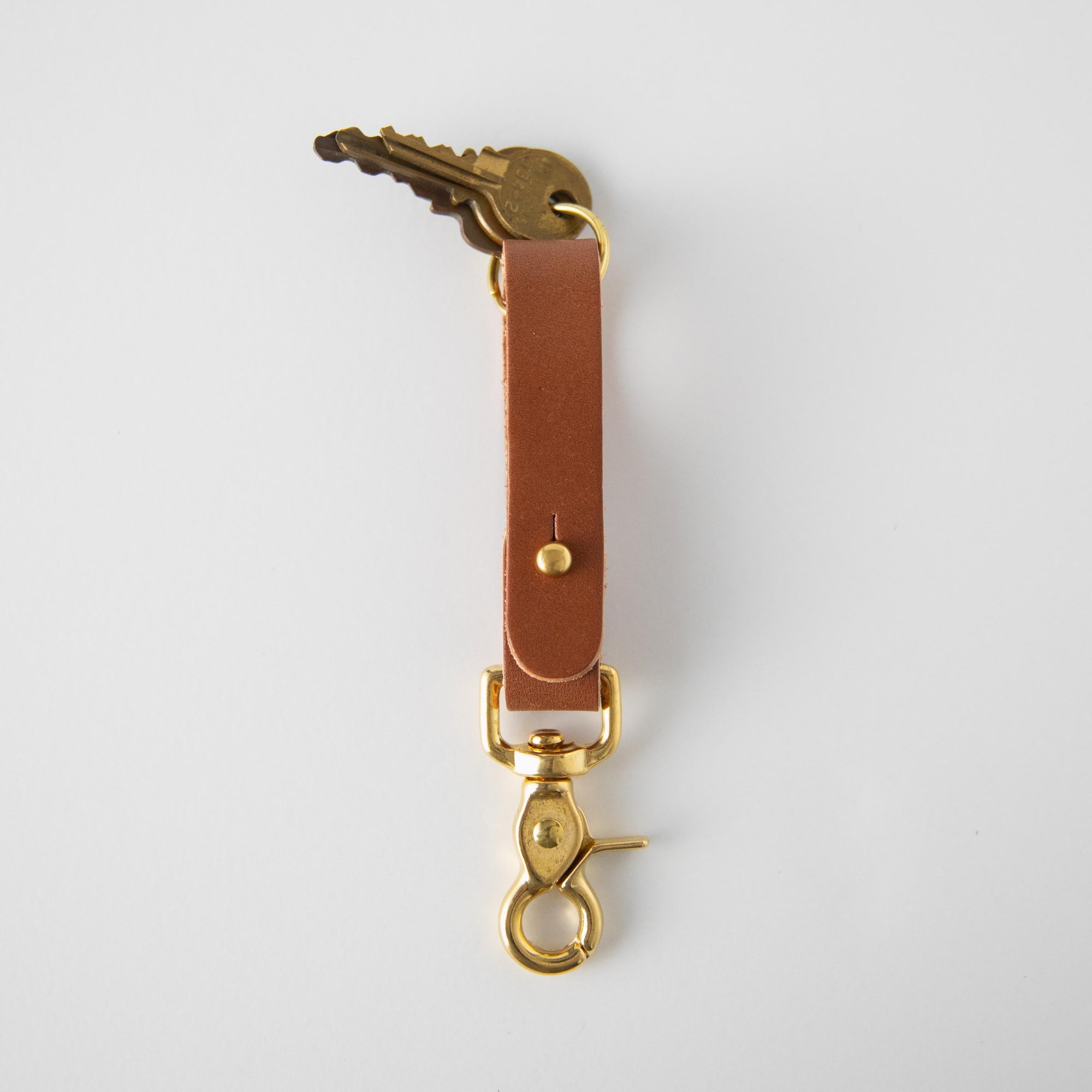 Leather Keychains: Tan Key Lanyard | Leather key rings by KMM & Co.