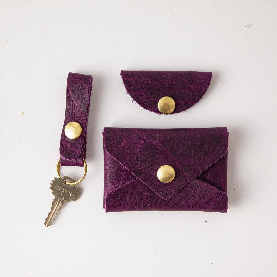 Purple Bison Gift Set | Leather goods handmade in USA by KMM & Co – KMM ...